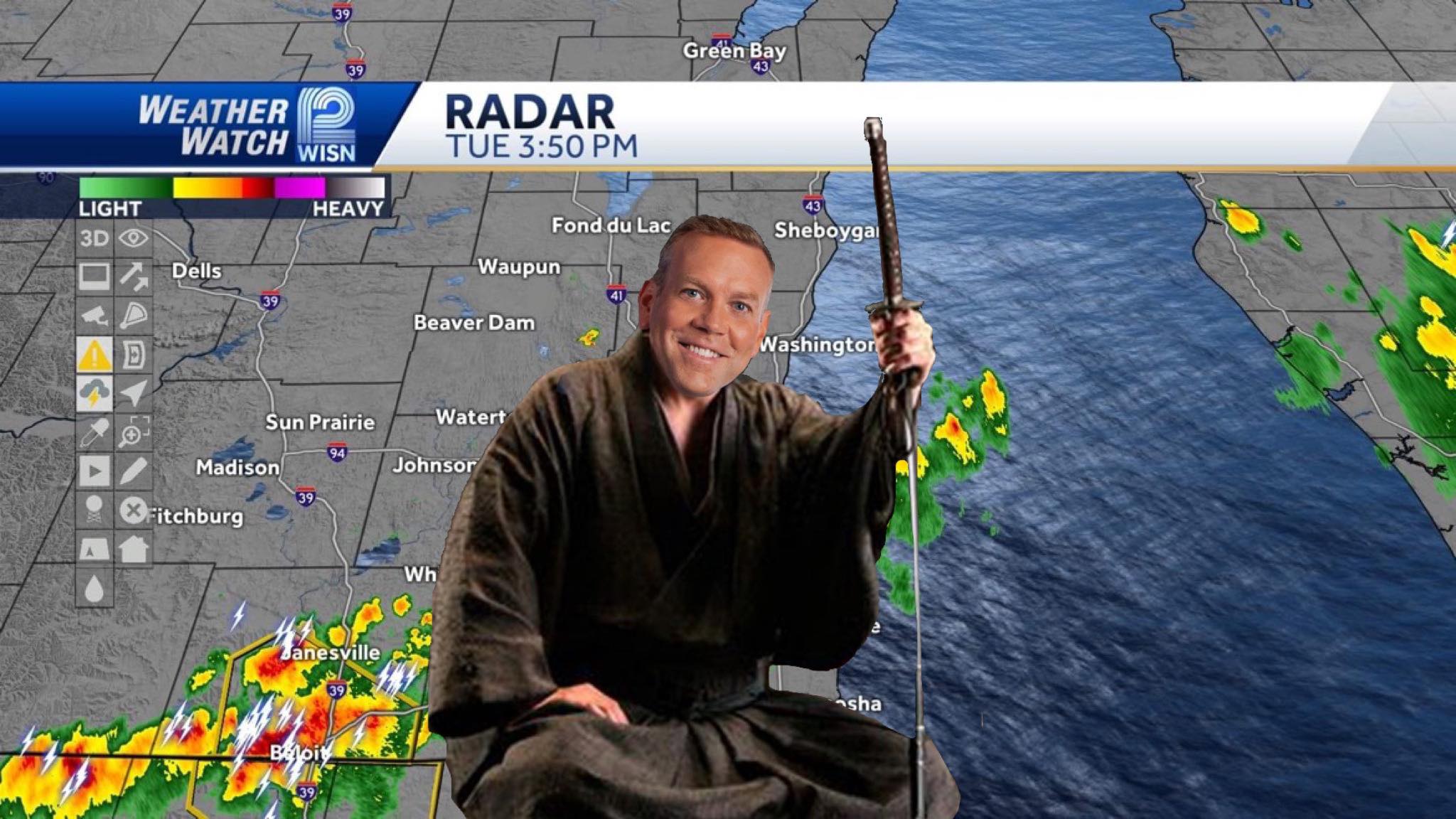 WISN12 Mark Baden Commits Seppuku Live On Air After Failing To Predict Shower - Wisconsin News Today
