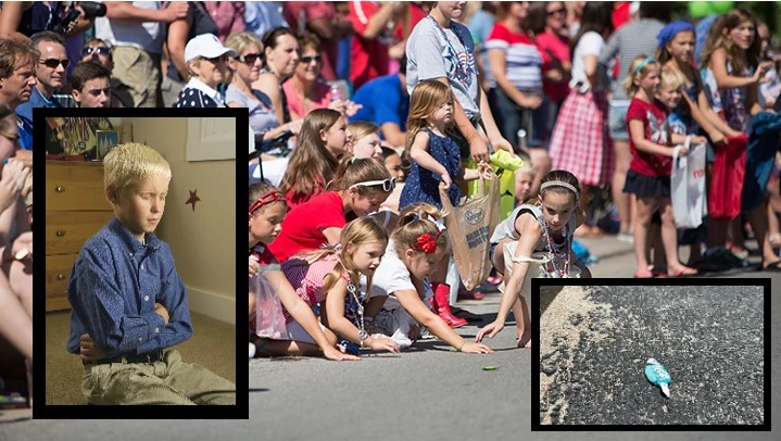 Kid Spends Memorial Day Honoring Parade Candy Smushed In The Line Of ...